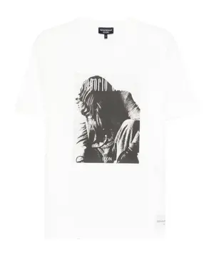 Emporio Armani Graphic Printed Crewneck T-shirt - White