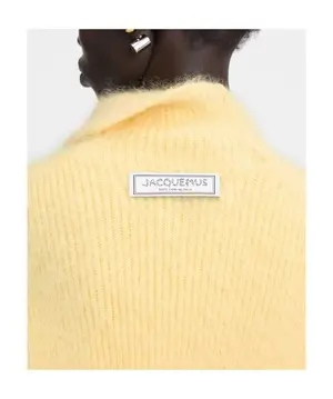 Jacquemus Asymmetrical Turtleneck Jumper - Light Yellow