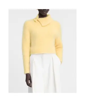 Jacquemus Cropped Turtleneck Jumper - Light Yellow
