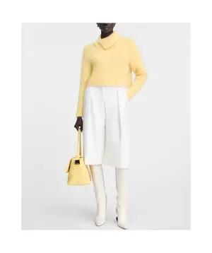 Jacquemus Cropped Turtleneck Jumper - Light Yellow