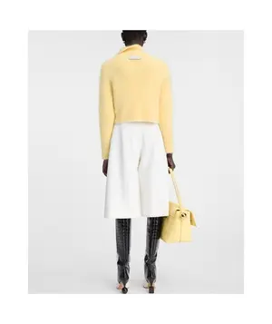 Jacquemus Cropped Turtleneck Jumper - Light Yellow