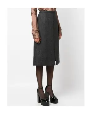 Dries Van Noten High Waist Skirt With Front Split
