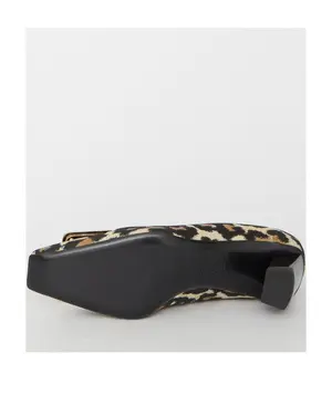 ROGER VIVIER Belle Vivier Leopard Print Pumps With Metal Buckle - Black