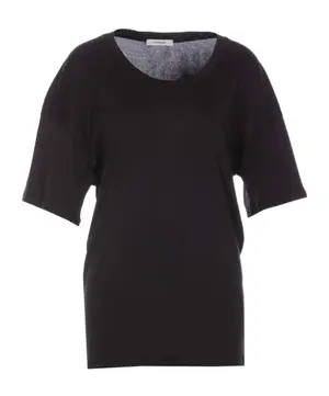 LEMAIRE Short-sleeved Scoop Neck T-shirt - Squid Ink