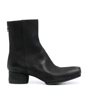 UMA WANG Leather Zip-up Ankle Boots