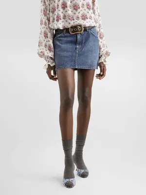 Dolce & Gabbana Vintage Effect Denim Skirt