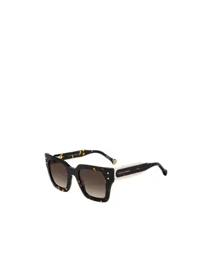Carolina Herrera Square Frame Full Rim Sunglasses - Black