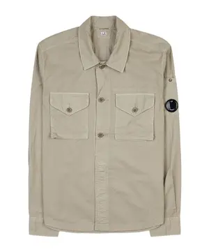 C.P. COMPANY Lens-detail Cotton Shirt - Nude