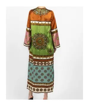 ALEMAIS Contina Long-sleeved Printed Maxi Dress