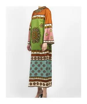 ALEMAIS Contina Long-sleeved Printed Maxi Dress