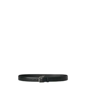 THE ROW Slim Leather Belt - Black