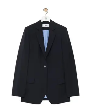 Loewe Single-breasted Tailored Blazer - Blue