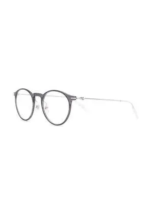 Montblanc Eyewear Round Full-rim Glasses And Frames - Gray