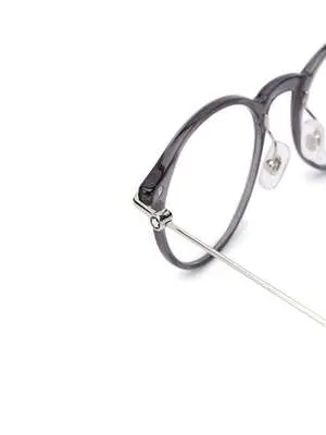 Montblanc Eyewear Round Full-rim Glasses And Frames - Gray