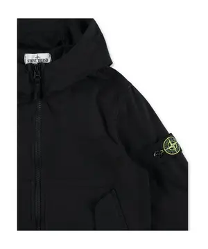 Stone Island Hooded Jacket With Zip Fastening And Flap Pockets