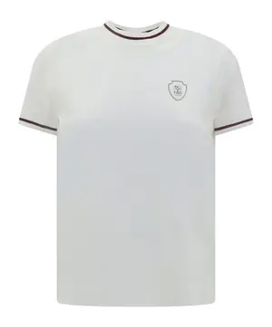 Brunello Cucinelli Logo Detail Crewneck T-shirt
