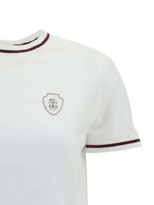 Brunello Cucinelli Logo Detail Crewneck T-shirt