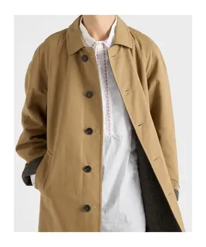 Prada Reversible Buttoned Coat - Cork Beige