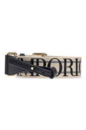 Emporio Armani Shopper Bag With Top Handle And Adjustable Shoulder Strap - Black