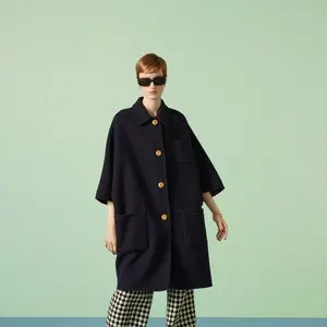Gucci Reversible Coat With Interlocking Double G Anchor Buttons