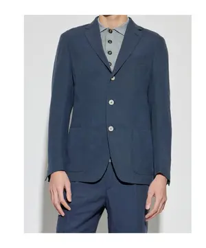 Eleventy Single-breasted Blazer - Navy