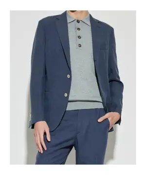 Eleventy Single-breasted Blazer - Navy
