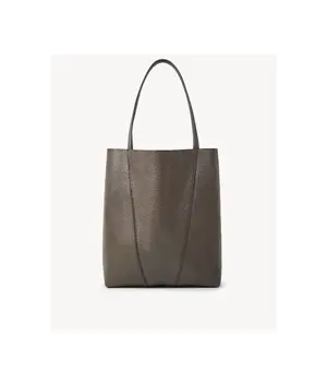 Chloé Spin Charm Detailed Tote Bag - Grey