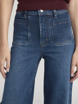 FRAME Belt Loop Jeans High Waisted Straight Leg