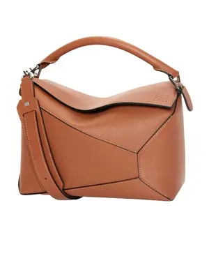 Loewe Puzzle Edge Zip-up Top Handle Bag - Tan