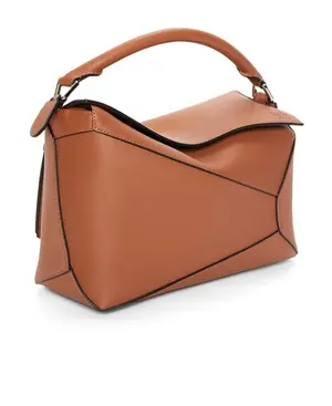 Loewe Puzzle Edge Zip-up Top Handle Bag - Tan