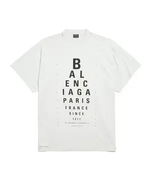 Balenciaga Oversized Graphic Print T-shirt - White