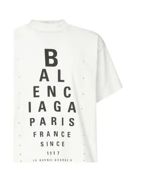 Balenciaga Oversized Graphic Print T-shirt - White