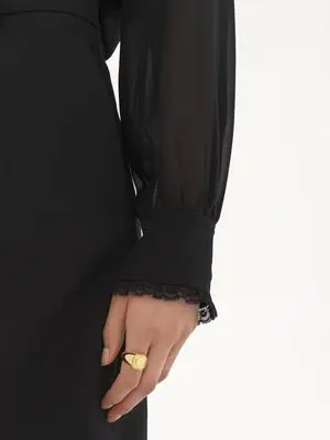 Chloé Ruffled Lace Trim Blouse