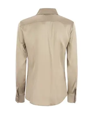 Max Mara Long-sleeved Shirt With Pointed Collar