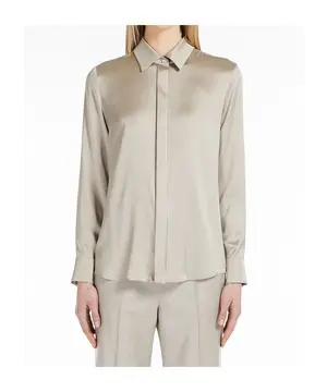 Max Mara Long-sleeved Shirt With Pointed Collar