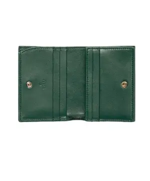 Gucci Gg Marmont Card Case Wallet - Green