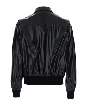 Bottega Veneta Zip-up Leather Blouson - Black
