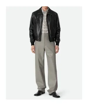 Bottega Veneta Zip-up Leather Blouson - Black