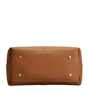 TOD'S Logo Engraved Small Shopper Bag - Brown