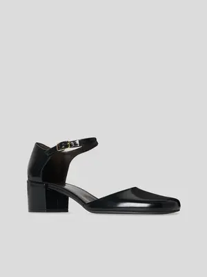 THE ROW Penelope Ankle Strap Pumps - Black