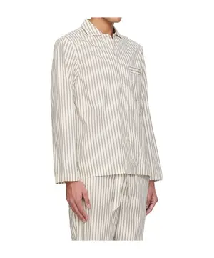 TEKLA Long-sleeved Pajama Shirt - White