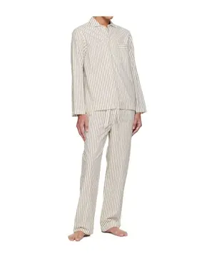 TEKLA Long-sleeved Pajama Shirt - White