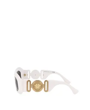 Versace Medusa Oval-frame Sunglasses - White