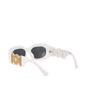 Versace Medusa Oval-frame Sunglasses - White