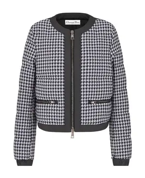 Dior Houndstooth Zip-up Jacket