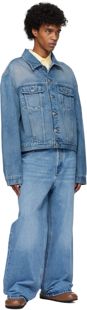 Jacquemus Collared Button-up Denim Jacket - Blue