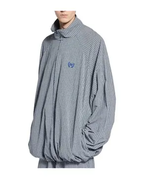 Balenciaga Checked Zip-up Jacket