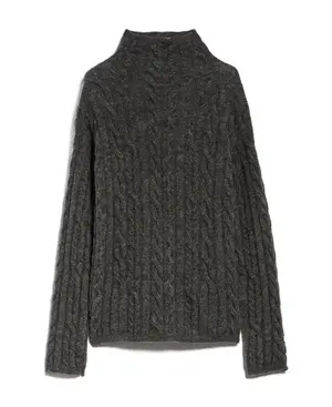 Max Mara High-neck Cable-knit Jumper - Gray