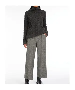 Max Mara High-neck Cable-knit Jumper - Gray