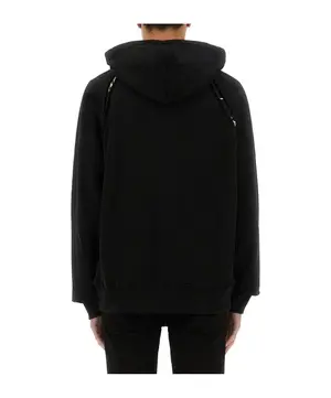 Versace Logo Plaque Drawstring Hoodie